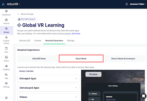 How to Enable Kiosk Mode on Your VR Headset | ArborXR